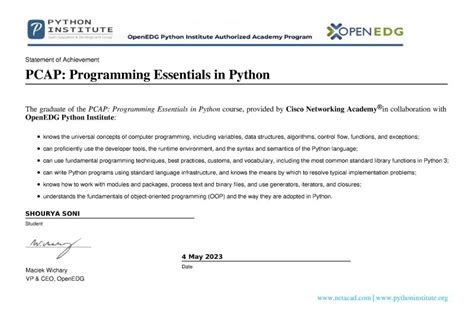 I Am Pleased To Let You Know That I Have Passed The “programming