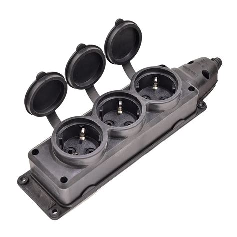 Rubber Socket Rubber Male Plug With Cover 16a 250v Black Buy Rubber