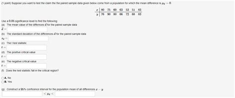 solved 1 point suppose you want to test the claim the the
