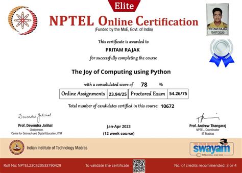 Pritam Rajak On Linkedin Nptel Pythonprogramming