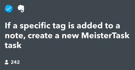 If A Specific Tag Is Added To A Note Create A New Meistertask Task