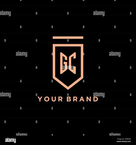 GC Monogram Initial With Shield Logo Design Icon Vector Graphic Stock Vector Image Art Alamy