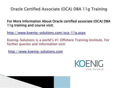 Ppt Oca Dba 11g Training Powerpoint Presentation Free Download Id