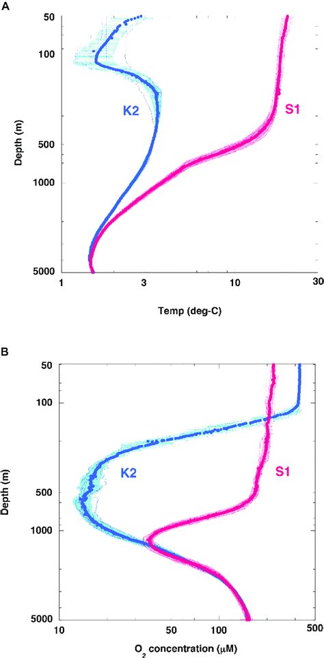 Seasonal Vertical Profiles Of Temperature And Dissolved Oxygen A