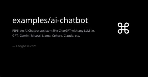 Examplesai Chatbot · Pipe An Ai Chatbot Assistant Like Chatgpt With