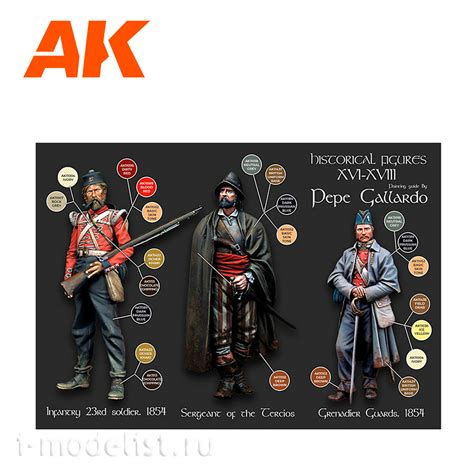 Ak11762 Ak Interactive Набор акриловых красок Фирменный набор Исторические личности Xvi Xvii