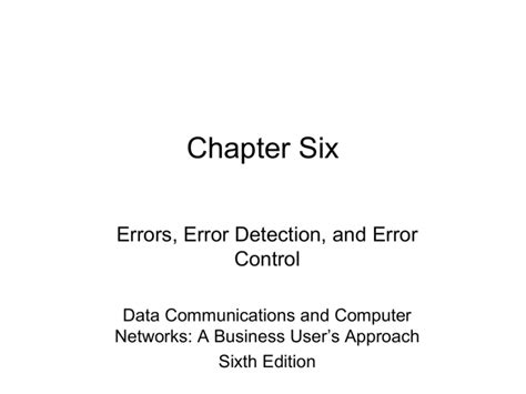 errors detection correction control