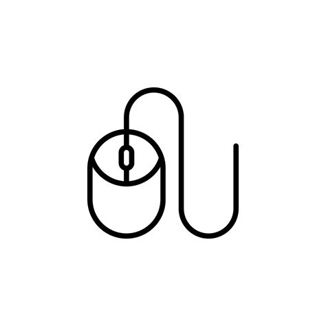 Mouse Icon With Outline Style Vector Art At Vecteezy