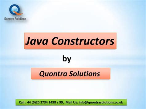 PPT Java Constructors PowerPoint Presentation Free Download ID