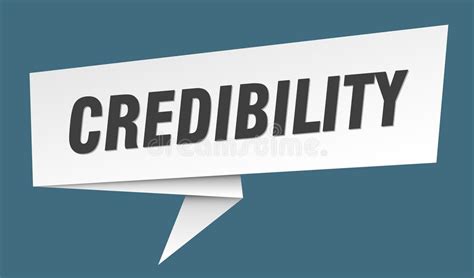 Credibility Banner Credibility Speech Bubble Label Sticker Sign