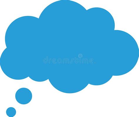 Trendy Think Bubble In Flat Style Think Bubble Isolated On White
