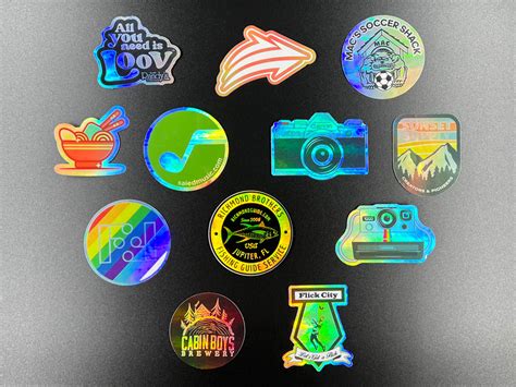 Holographic Stickers Custom Printed Comgraphx