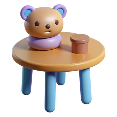 Teddyy 2d Table Premium Ai Generated Vector