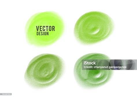 수채화 원 페인트 그런 지 원 아이콘 디자인 손으로 그린 디자인 요소 벡터 브러시 스트로크 판매 배너 그리기에 대한 스톡 벡터 아트 및 기타 이미지 Istock