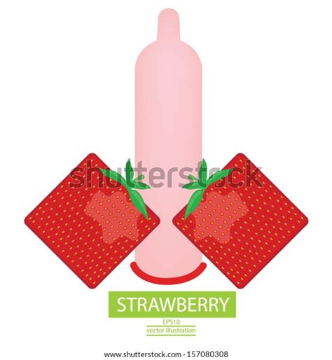 Strawberry Sex Penis Symbol Condom Vector Stock Vector Royalty Free Shutterstock