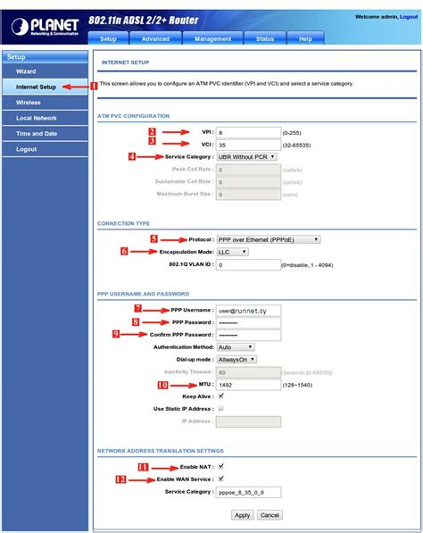 Planet Router S Configuration