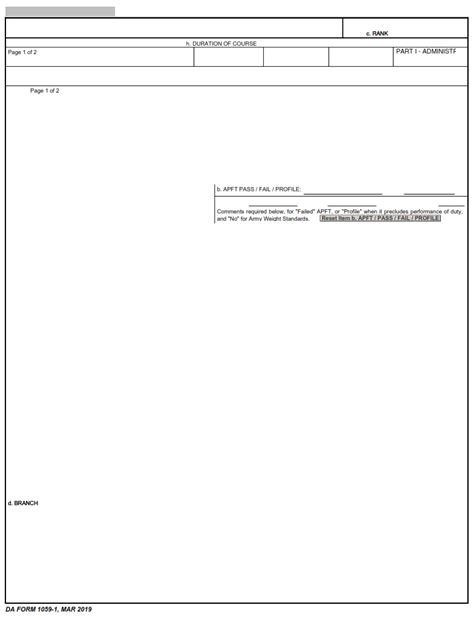 Da Form 1059 1 Civilian Institution Academic Evaluation Report Army Pubs Da Form
