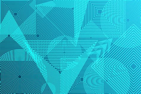 Pattern With Geometric Elements In Blue Tones Abstract Gradient Background 20561023 Vector Art