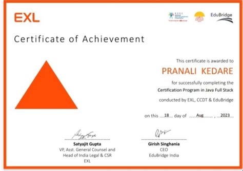 I Am Thrilled To Share With You All That After The Amazing Learning Journey Of The