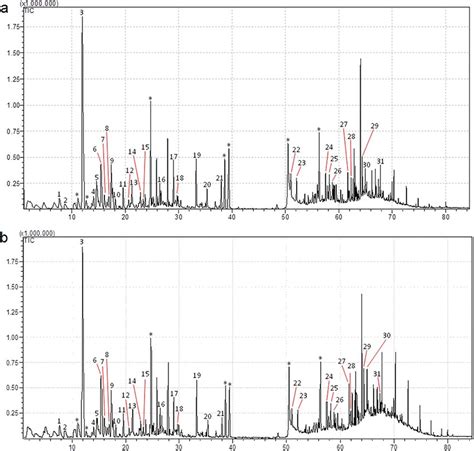 Chromatogram Of Volatile Compounds Profiles Obtained From Analysis Of Download Scientific