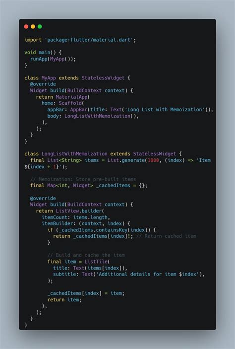 🚀 How To Optimize Long Lists In Flutter Using Memoization Hey Fellow Developers 👋 Today I