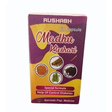 Ayurvedic Rushabh Madhukleshari Capsules For Diabetic Control At ₹ 450