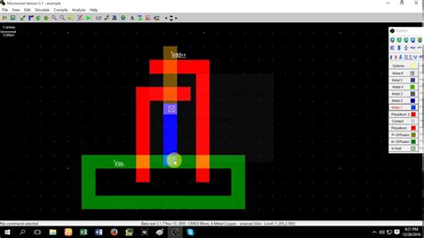 Cmos Nor Gate Layout Design Using Microwind Youtube