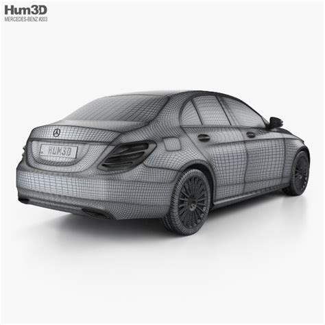 Mercedes Benz C Class W205 Sedan With Hq Interior 2017 3d Model