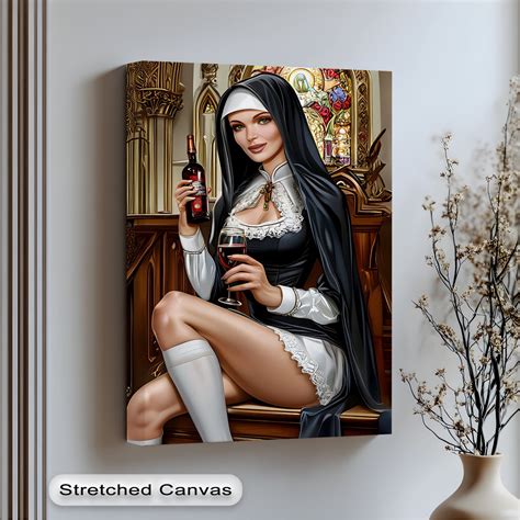 Sacred Temptation Sensual Nun Erotic Canvas Print Myphotostation