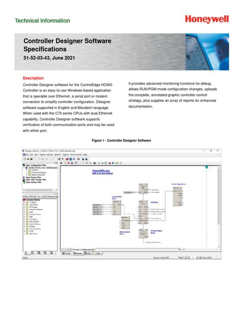 Controller Designer Software Specifications Pdf