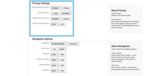 Team Information Teams Club Website User Guides Pitchero