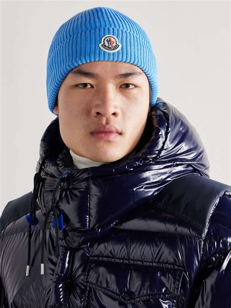 Moncler Logo Appliquéd Ribbed Cotton Beanie For Men Mr Porter