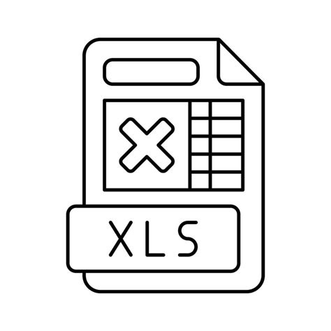 Xls File Format Document Line Icon Vector Illustration 21156741 Vector Art At Vecteezy