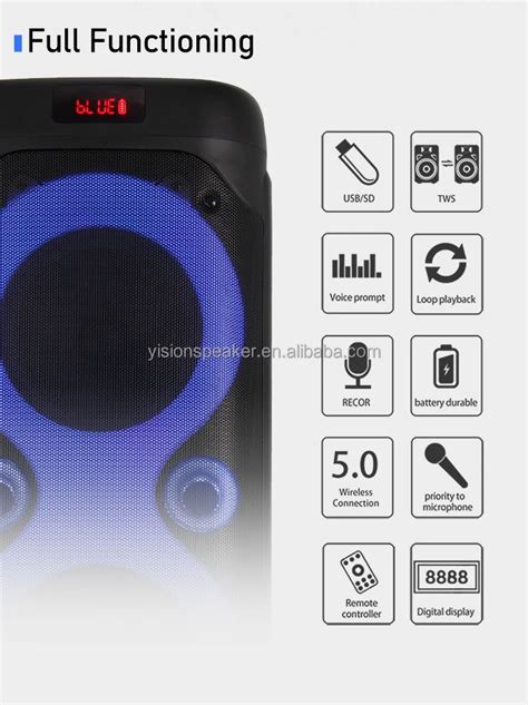 Customize Party Boombox Speaker With Microphone Sound Audio Portable Karaoke Speakers Bt