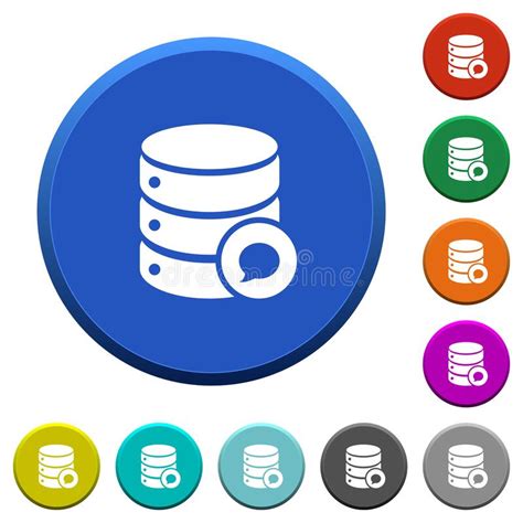 Database Messages Beveled Buttons Stock Vector Illustration Of Borders Pictograms 193328221