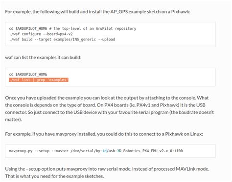 There Is No Serial Data When Run The Examples Copter 34 Ardupilot