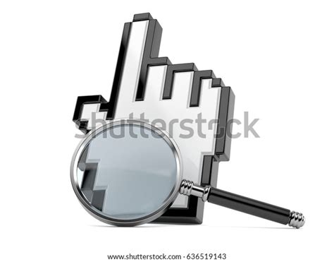 Cursor Magnifying Glass Isolated On White Stock Illustration 636519143 Shutterstock