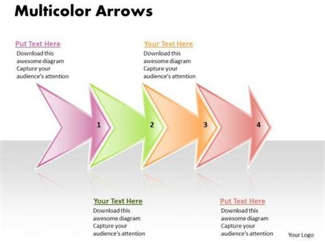 Ppt Linear Flow Stages Metro Style PowerPoint Template Templates