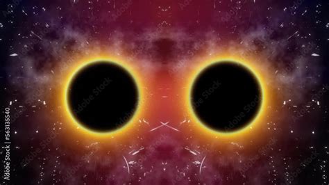 Two Black Hole Collapse Each Other In Space Super Big Black Hole In