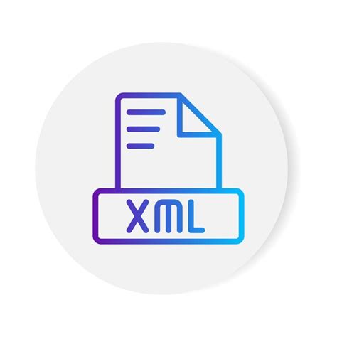 Premium Vector Xml Document Format File Icon With Gradient Outlines
