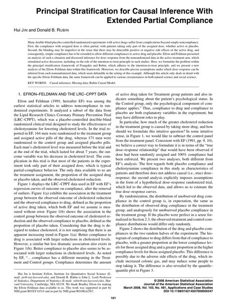 Pdf Principal Stratification For Causal Inference With Extended Partial Compliance