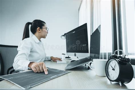 Hacker Analyzing Software Stock Image Image Of Investigation
