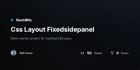 Css Layout Fixedsidepanel Stackblitz