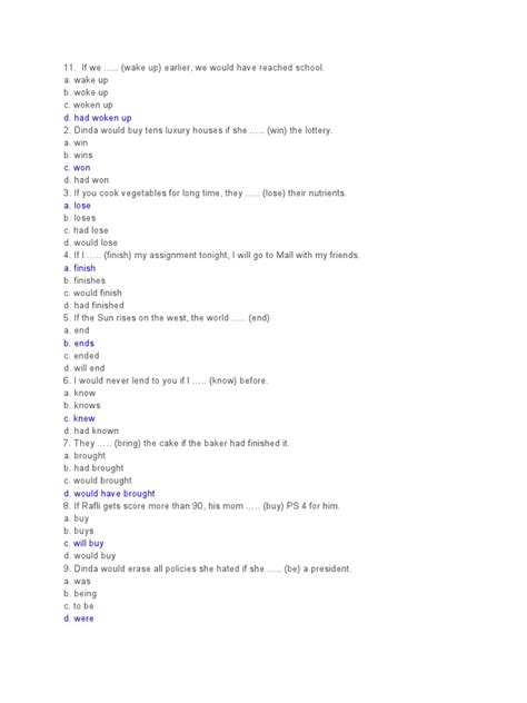 latihan conditional sentences pdf