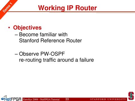 Ppt Building Gigabit Rate Routers With The Netfpga Eurosys Tutorial At University Of Glasgow