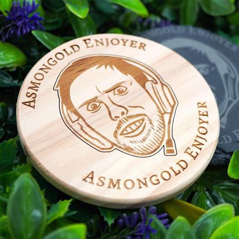 Asmongold Coaster Twitch Streamer T Gamer Desk Decor Zackrawrr Fan