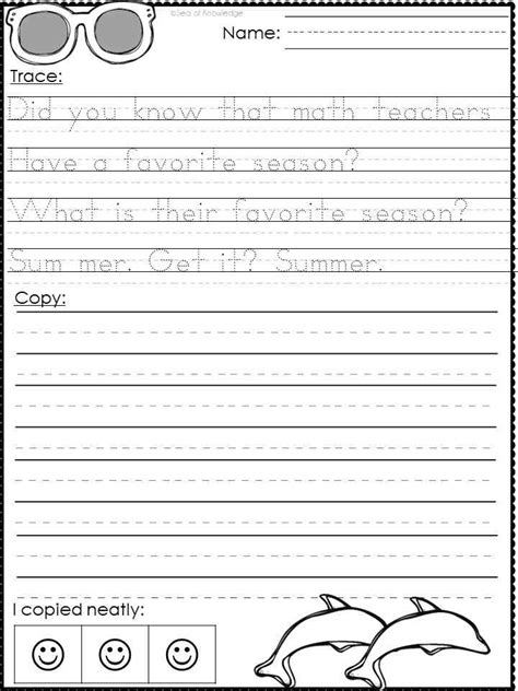2nd Grade Handwriting Worksheets