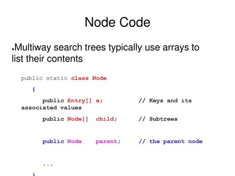 multiway search trees and the 2 4 tree ppt download