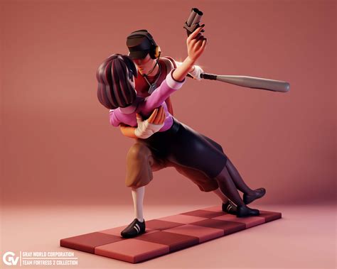 Scout And Miss Pauling Team Fortress 2 3d Model By Gray World Corporation