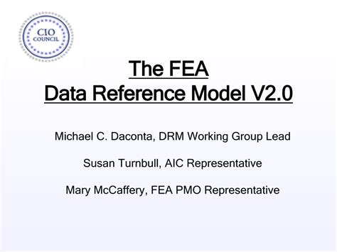 Ppt The Fea Data Reference Model V2 0 Powerpoint Presentation Free Download Id 278834